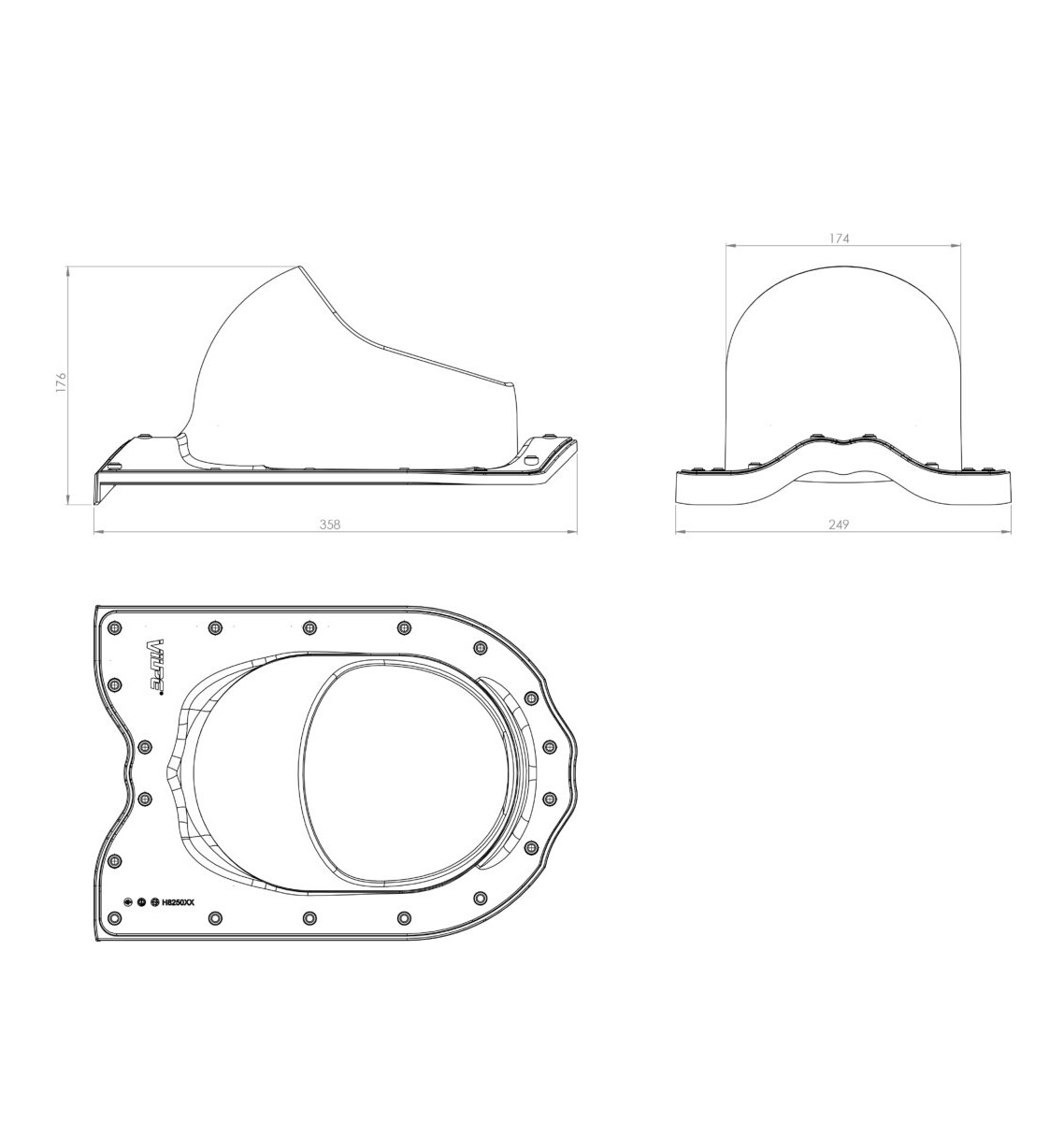 Проходной элемент Vilpe Kvinta (Nera) серый купить по цене САКСЭС в Йошкар-Оле